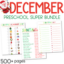 December Preschool Super Bundle, Christmas Kindergarten Activities, Da ...
