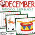 December Preschool Super Bundle, Christmas Kindergarten Activities, Da ...