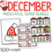 December Preschool Super Bundle, Christmas Kindergarten Activities, Da ...