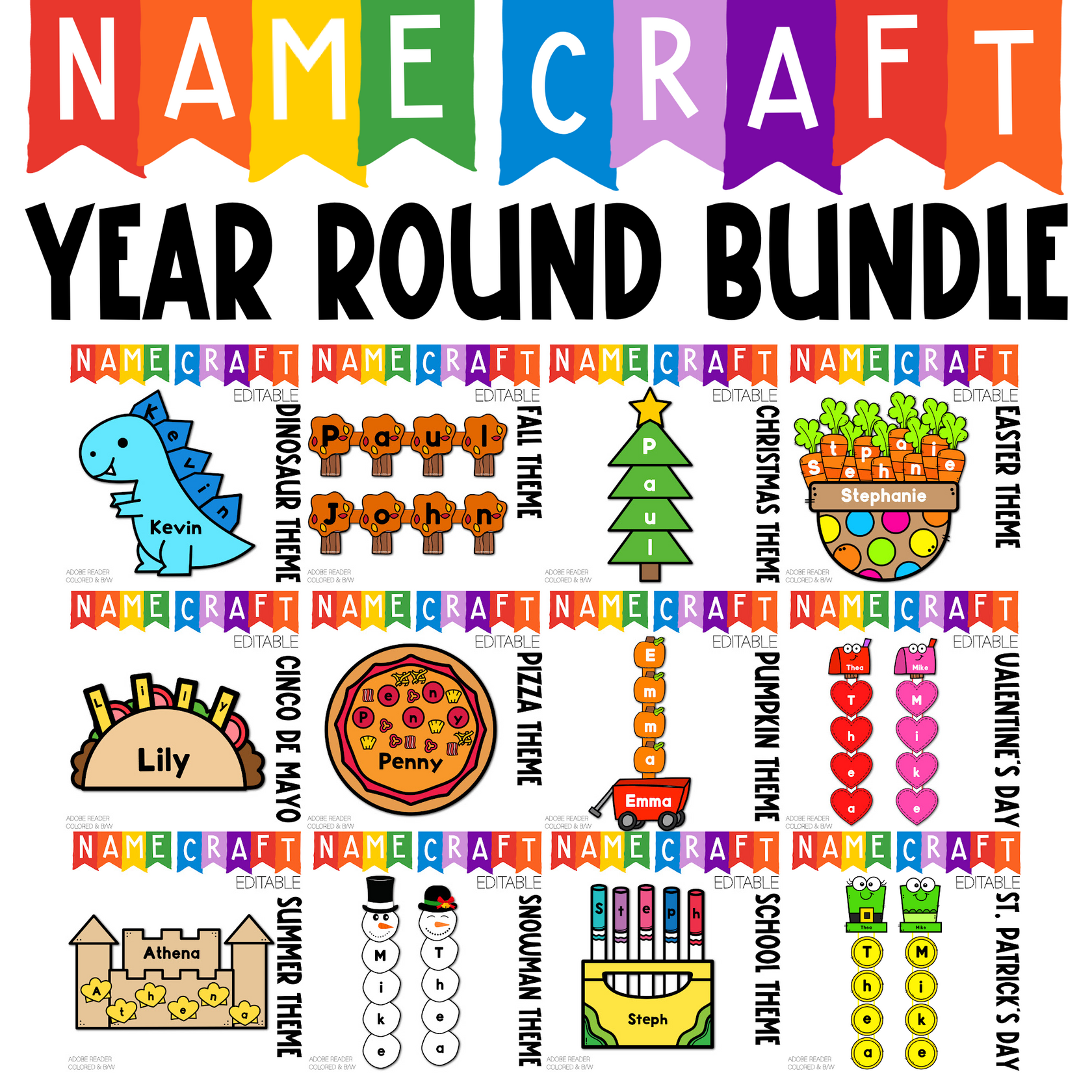 Name Craft For Kids MEGA Bundle – CraftedwithBliss