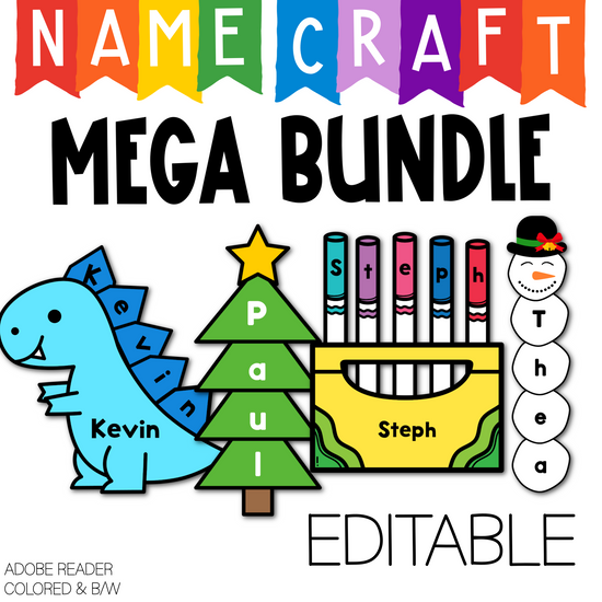 Name Craft For Kids MEGA Bundle – CraftedwithBliss
