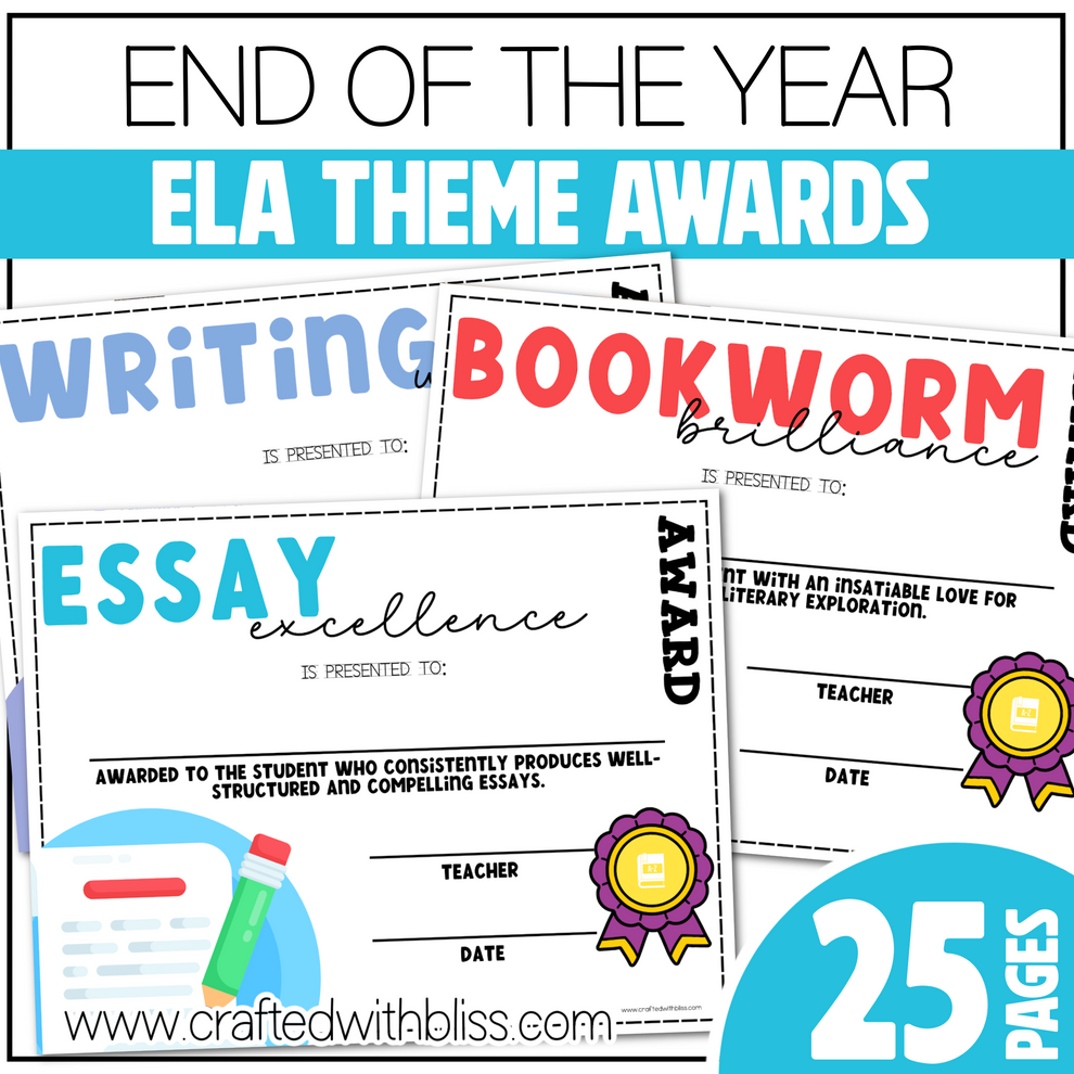Editable ELA End of the Year Awards – CraftedwithBliss