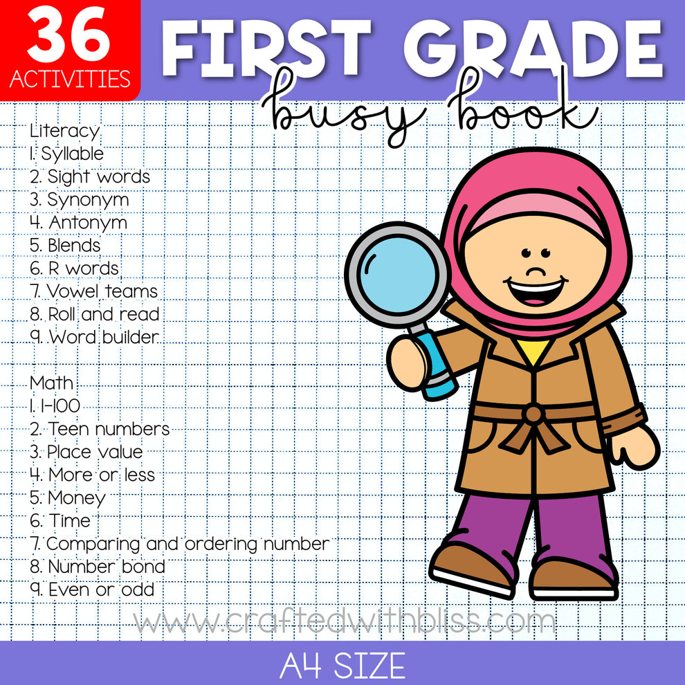First Grade Busy Book – CraftedwithBliss