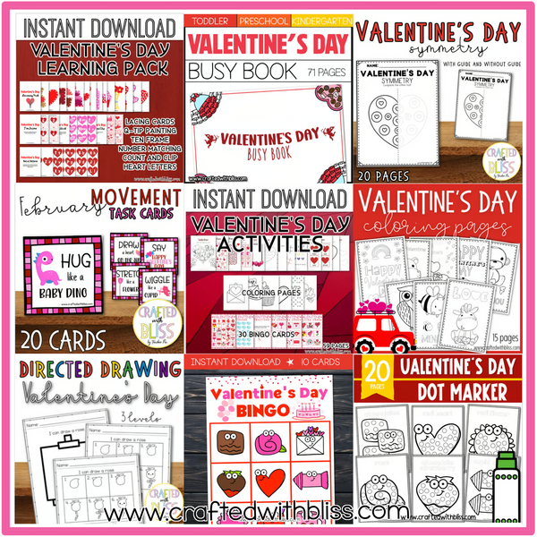 February Preschool-Kindergarten Bundle, February Kindergarten Activiti ...