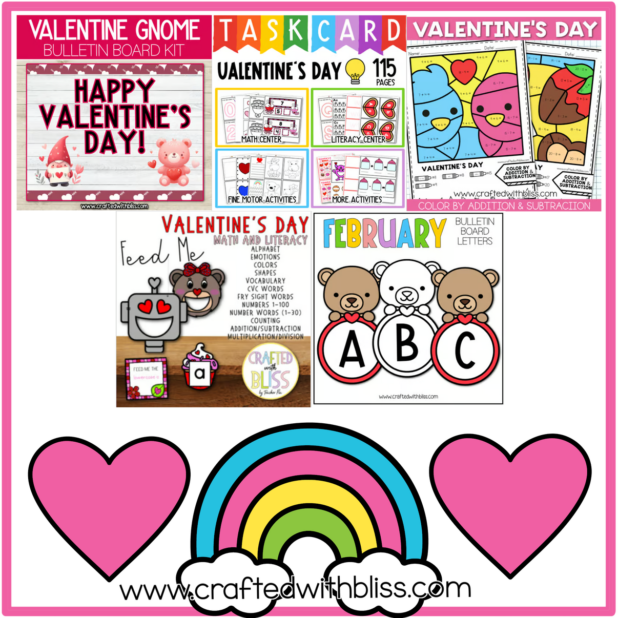 February Preschool-Kindergarten Bundle, February Kindergarten Activiti ...