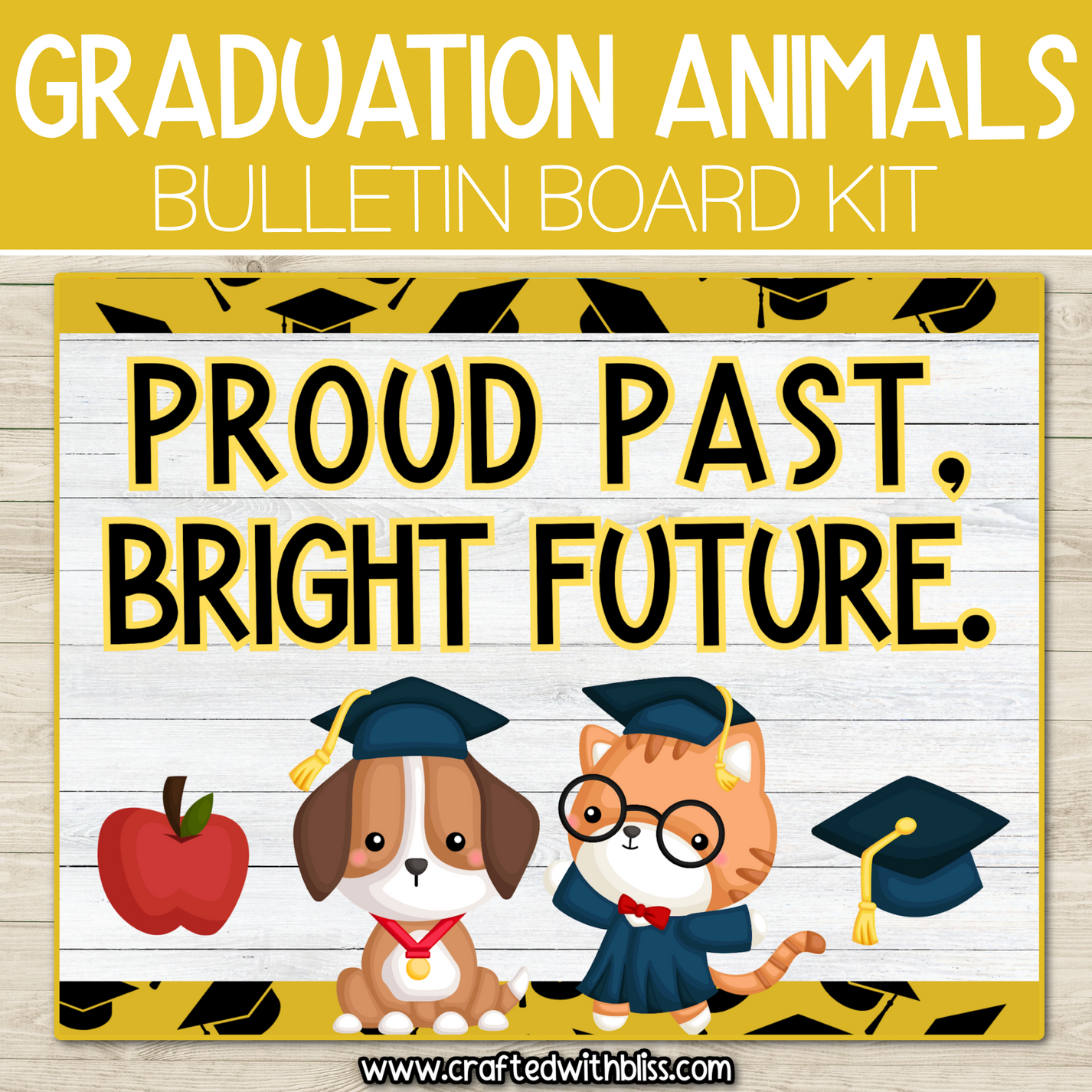 Graduation Animal Theme Bulletin Board Kit Door Classroom Decor End of ...