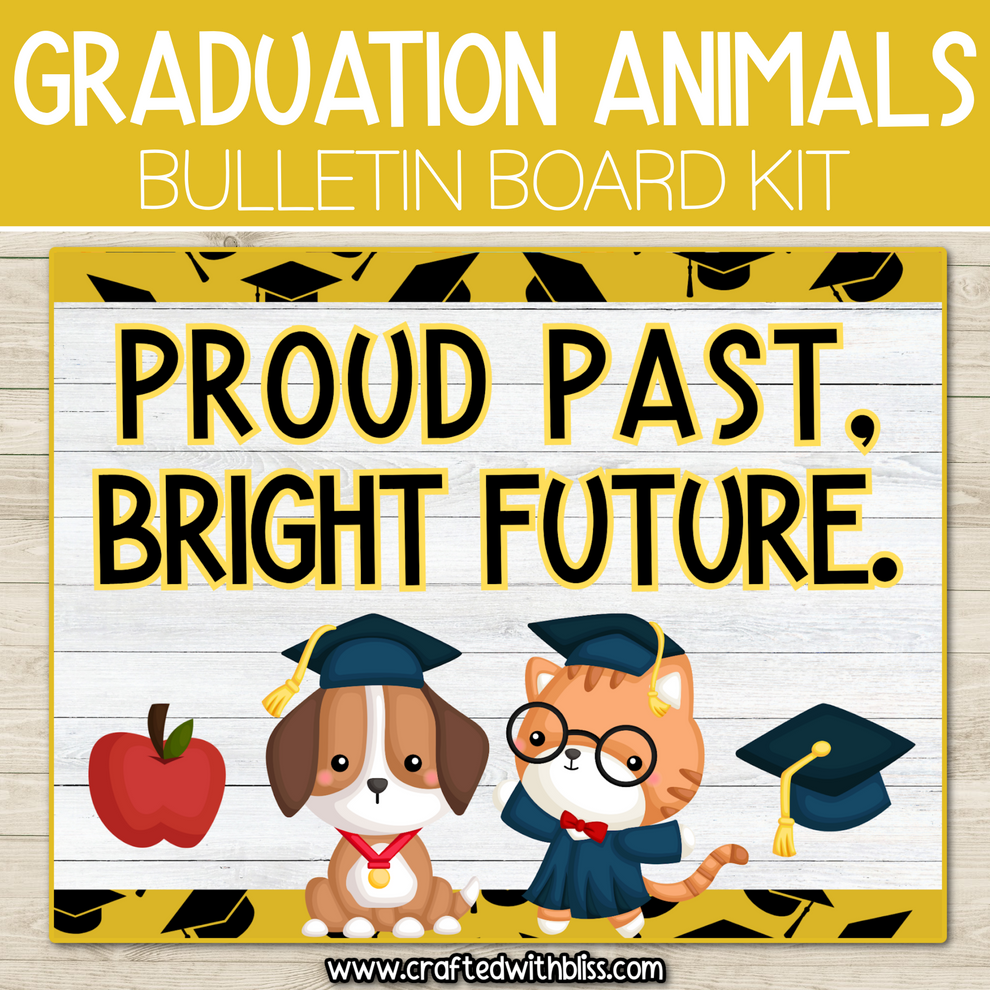 Graduation Animal Theme Bulletin Board Kit Door Classroom Decor End of ...