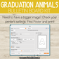 Graduation Animal Theme Bulletin Board Kit Door Classroom Decor End of ...