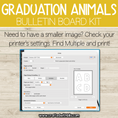 Graduation Animal Theme Bulletin Board Kit Door Classroom Decor End of ...