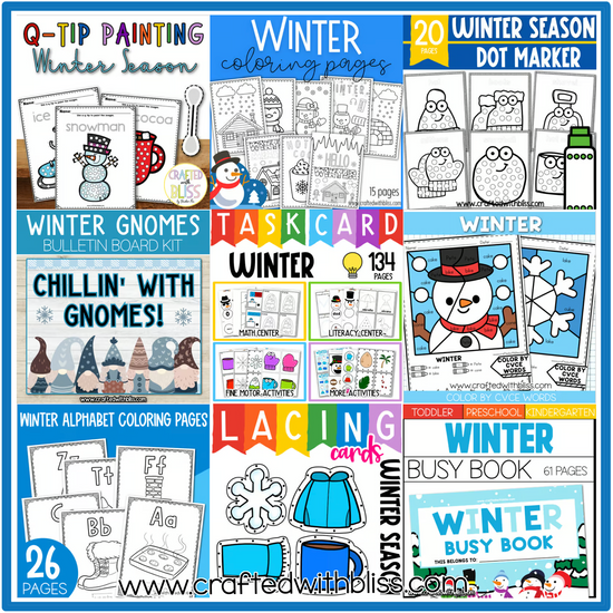 January Preschool-Kindergarten Bundle, January Kindergarten Activities ...