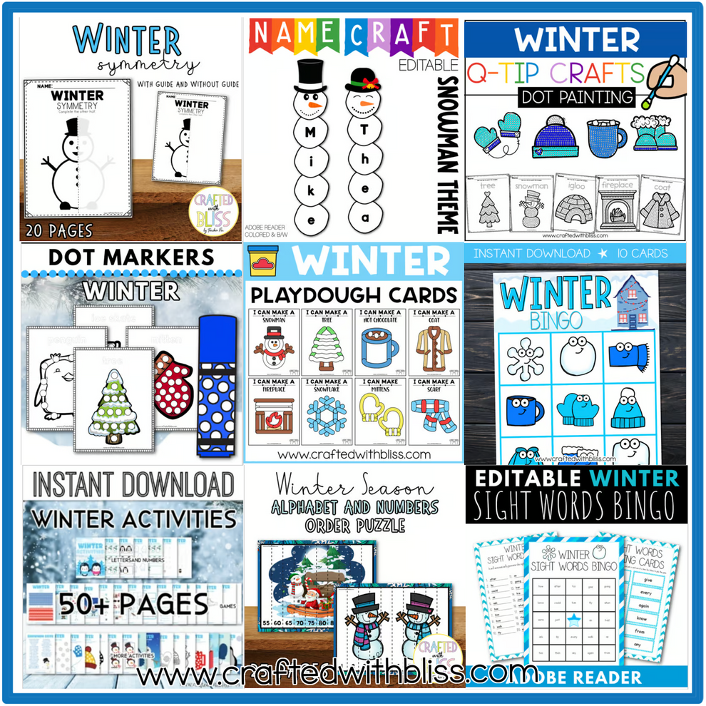 January Preschool-Kindergarten Bundle, January Kindergarten Activities ...