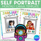 Monthly Self Portrait Activity | Editable Canva Template | Back to Sch ...