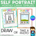 Monthly Self Portrait Activity | Editable Canva Template | Back to Sch ...