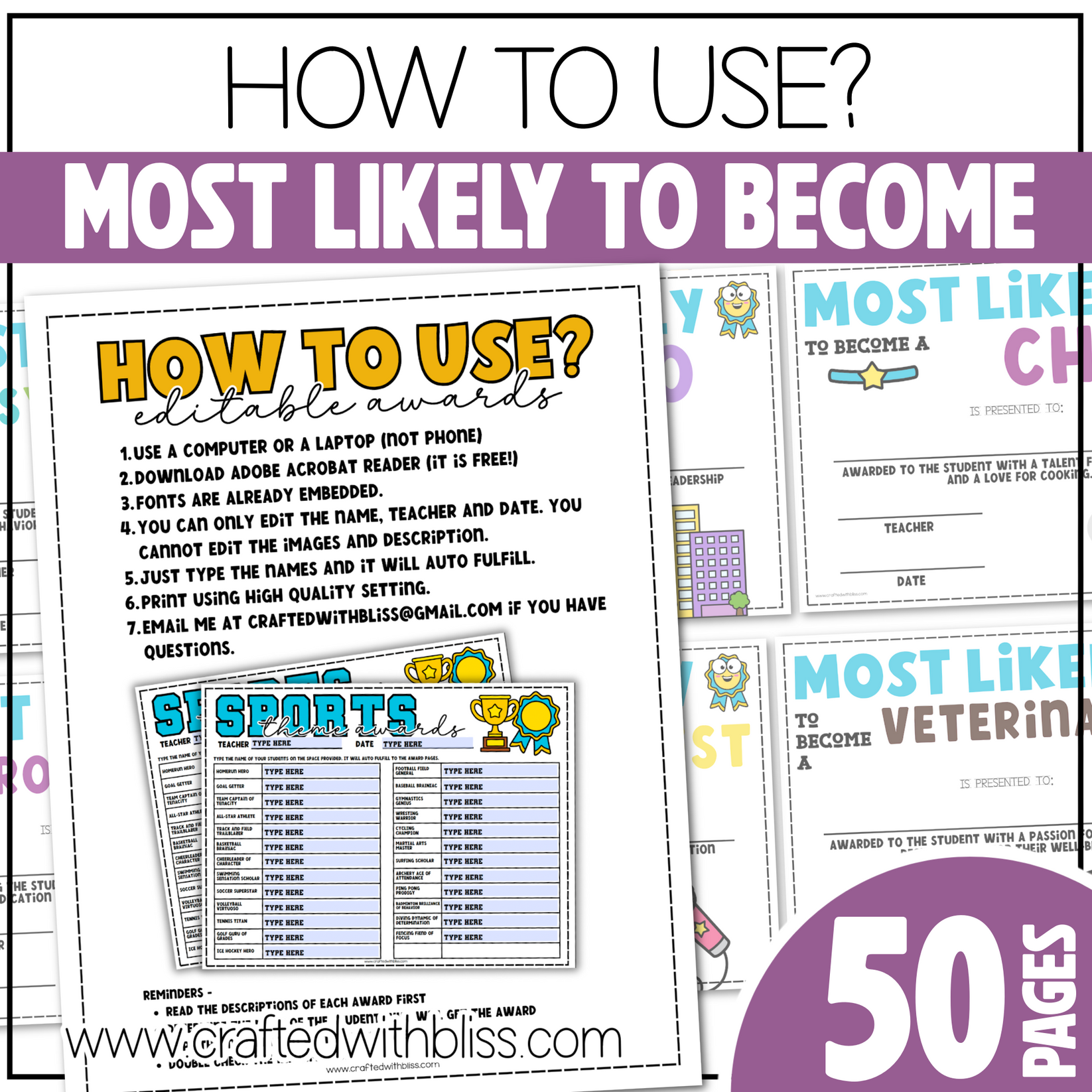 Editable Most Likely To Become End of the Year Award – CraftedwithBliss