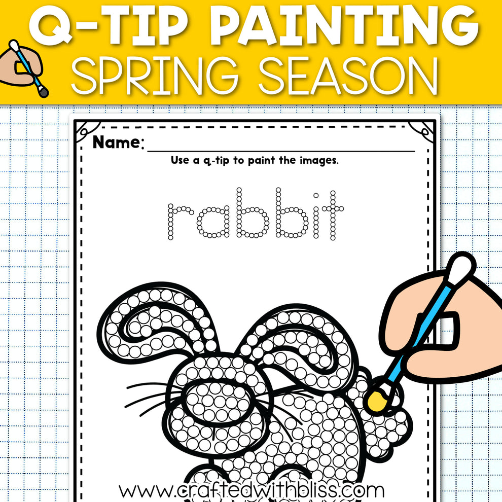 Q-Tip Painting - Spring Season Fine Motor Activity | Spring Craft ...