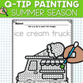 Q-Tip Painting - Summer Season Fine Motor Activity | Summer Craft ...