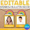 Editable Rainbow Photo Bulletin Decor | Canva Template – CraftedwithBliss