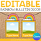 Editable Rainbow Photo Bulletin Decor | Canva Template – CraftedwithBliss