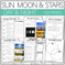 Sun, Moon & Stars Day and Night Science K-2 Worksheet Activity 2 Week ...
