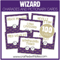 Wizard Magical Charades 100 Cards Class Pictionary Party Game ...