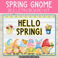 Hello Spring Gnomes Bulletin Board Kit Door Classroom Decor March Gnom ...