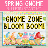 Hello Spring Gnomes Bulletin Board Kit Door Classroom Decor March Gnom ...