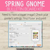 Hello Spring Gnomes Bulletin Board Kit Door Classroom Decor March Gnom ...