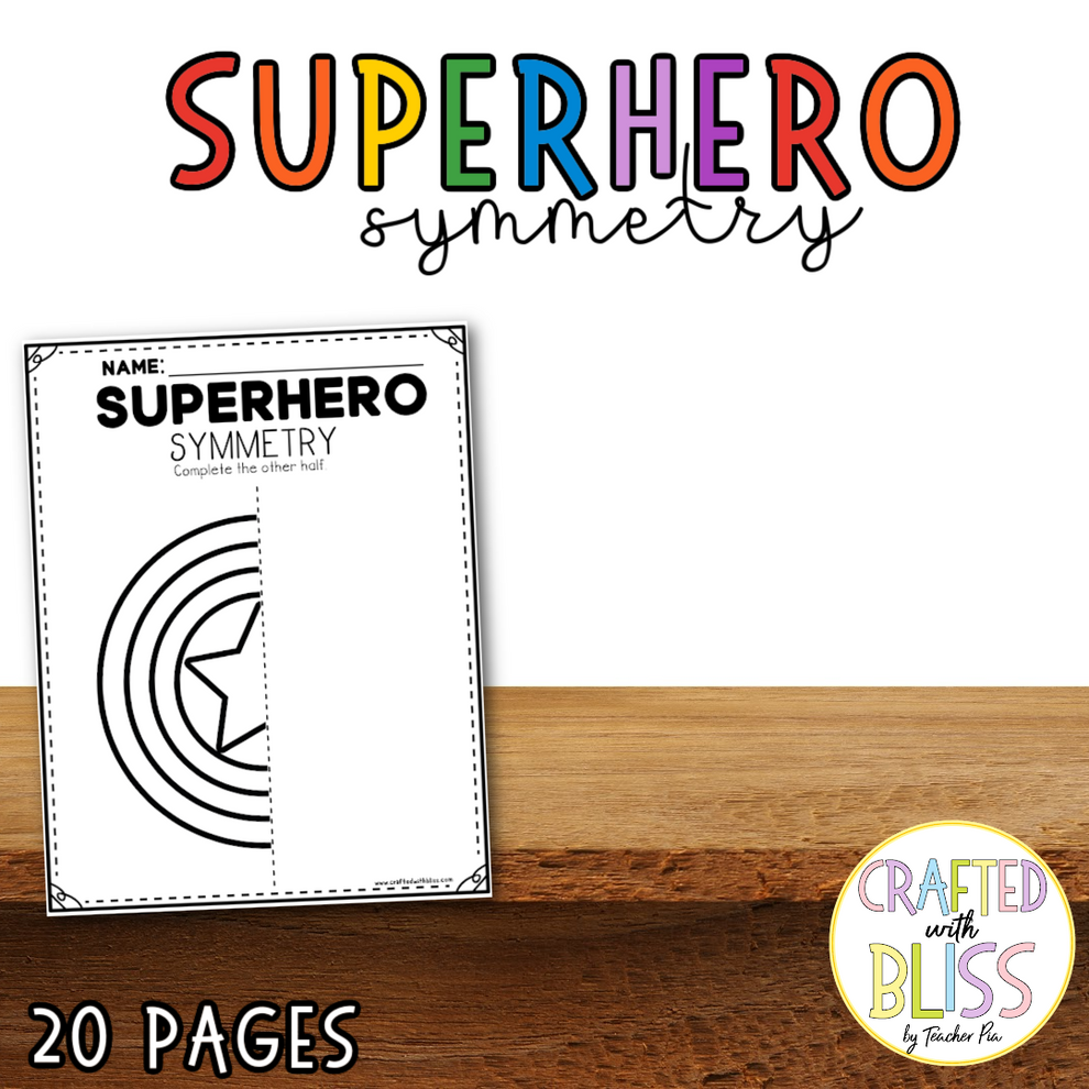 10 Superhero Symmetry For kids – CraftedwithBliss