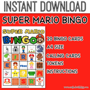 Super Mario BINGO For Kids - 20 Cards – CraftedwithBliss