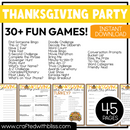 Printable Thanksgiving Party Games For All Bundle 30+ Games ...