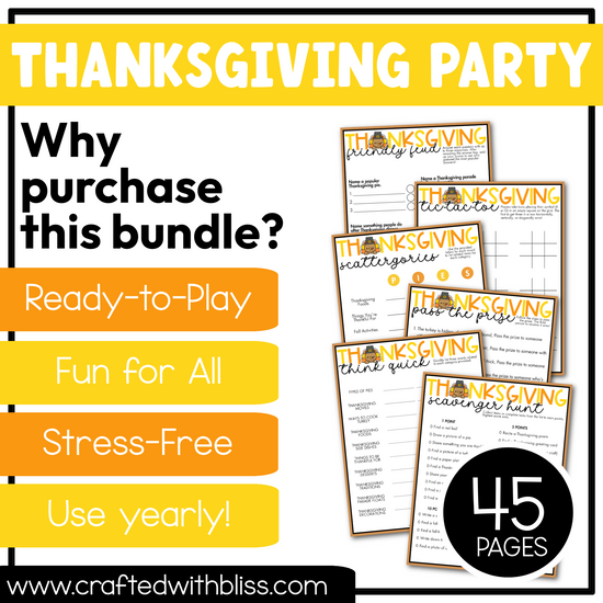 Thanksgiving Party Game Printable Bundle – CraftedwithBliss