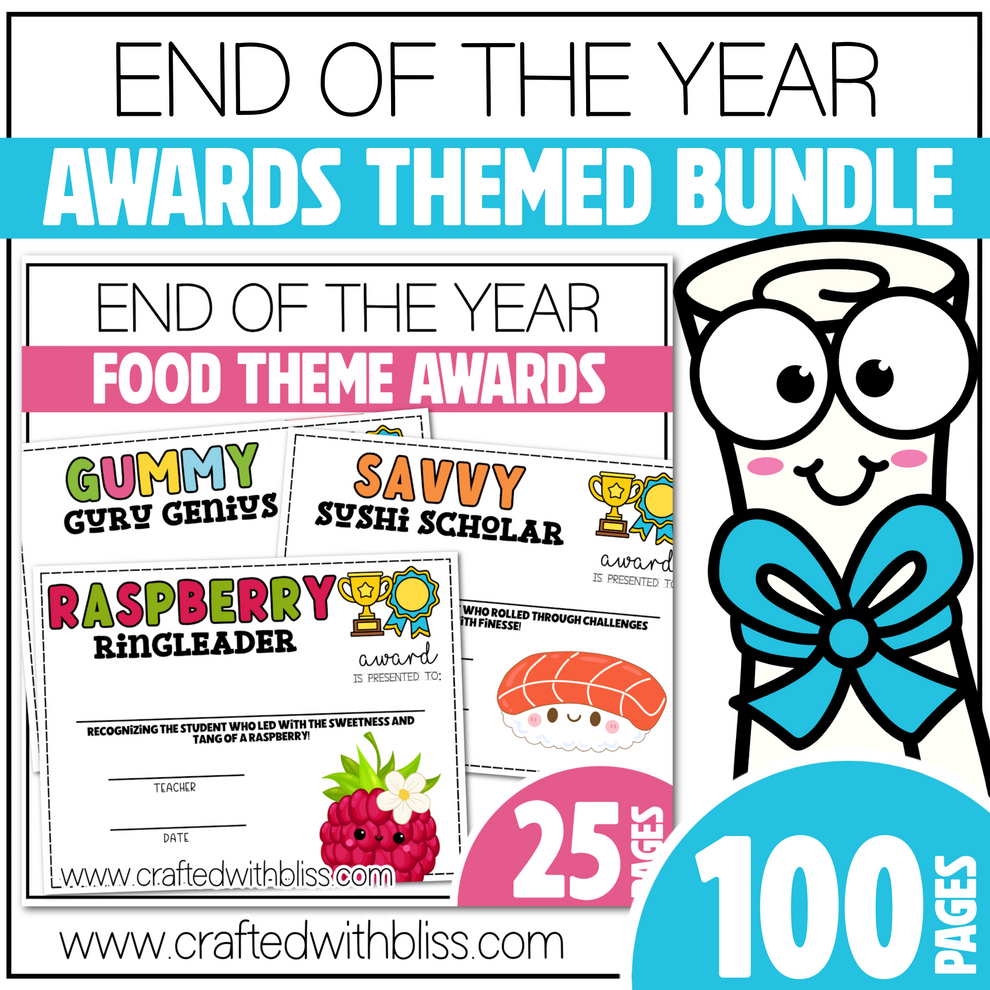 Editable End of the Year Awards Classroom Certificate Themed Bundle ...
