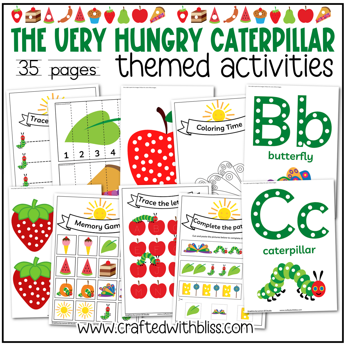 The Very Hungry Caterpillar Themed Activities Toddler Preschool Eric C ...