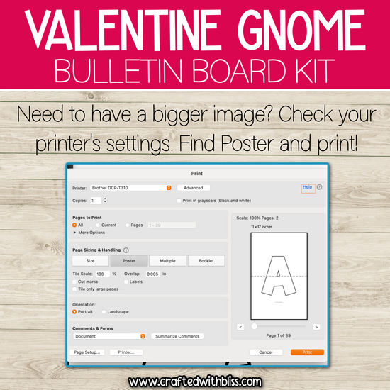 Valentine's Day Gnome Bulletin Board Kit Door Classroom Decor February ...