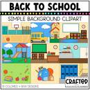 Simple Back To School Background Scene August Clipart Commercial Use ...