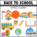 Simple Back To School Background Scene August Clipart Commercial Use ...