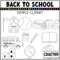 Simple Back To School Background Scene August Clipart Commercial Use ...