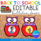 Back to School Editable Bulletin Board Decor| First Day Of School Canv ...