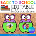 Back to School Editable Bulletin Board Decor| First Day Of School Canv ...