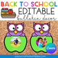 Back to School Editable Bulletin Board Decor| First Day Of School Canv ...