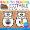 Back to School Editable Bulletin Board Decor| First Day Of School Canv ...