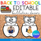 Back to School Editable Bulletin Board Decor| First Day Of School Canv ...