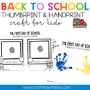 Back to School Thumbprint & Handprint Art Craft | Last Day Of School ...