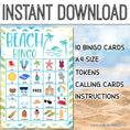 Beach Bingo For Kids - 10 Cards – CraftedwithBliss