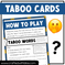 Bible Taboo Party Game 150 Cards Christian Fun Friday Ice Breaker Brai ...
