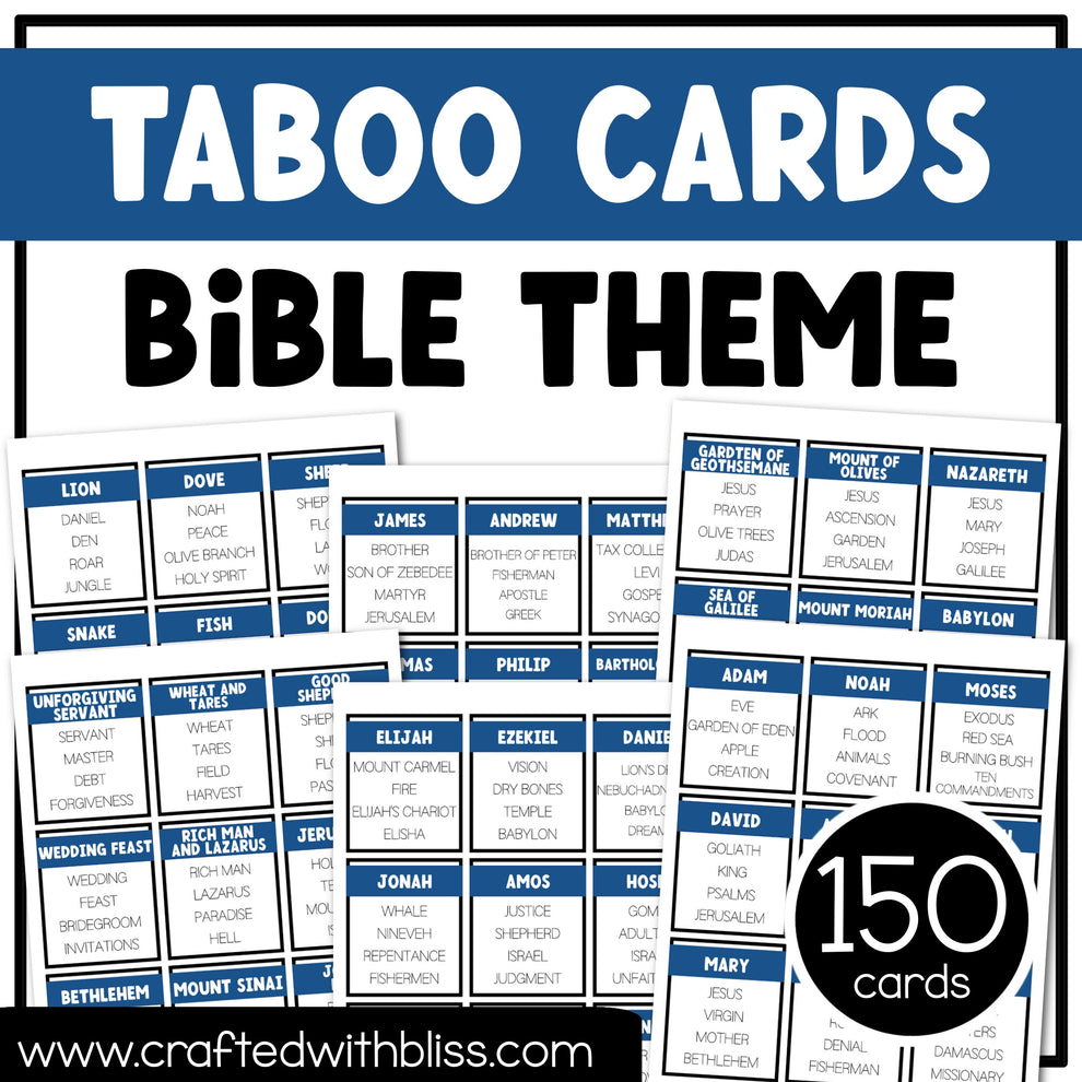 Bible Theme Party Game Printable Bundle Christian Sunday School ...