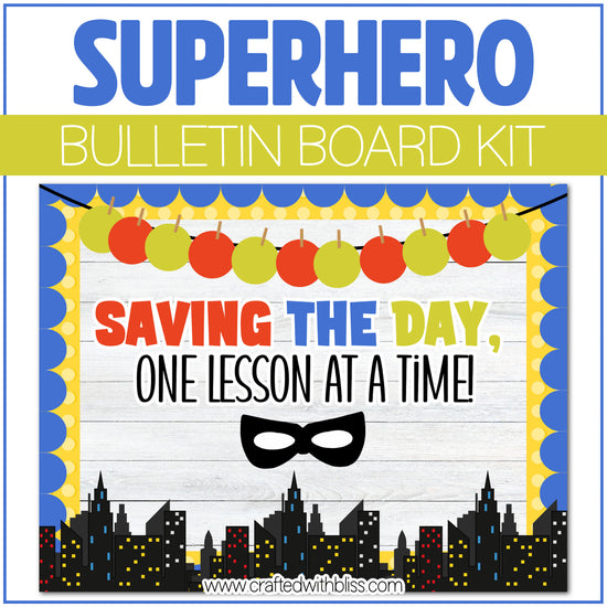 Superhero Bulletin Board Kit Door Classroom Decor Bulletin Back To Sch ...