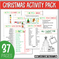 Printable Christmas Games And Fun Activities Pack For Kids Game Bundle ...