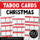 Christmas Taboo Game 150 Cards Christmas Party Game Night Forbidden Wo ...
