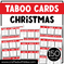 Christmas Taboo Game 150 Cards Christmas Party Game Night Forbidden Wo ...